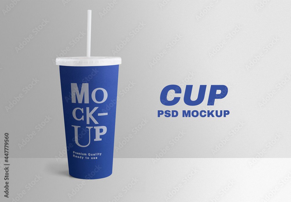 Soft Drink Cup Design Space Mockup Stock Template | Adobe Stock