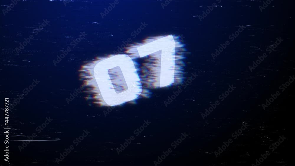 Stockvideo 3D 4K Countdown from 10 to 1 with text in abstract glitch ...
