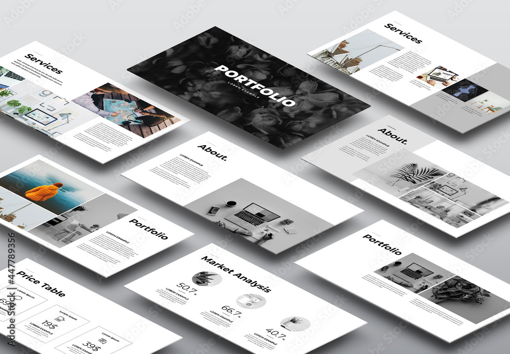 Minimalis Presentation Layout Stock Template | Adobe Stock