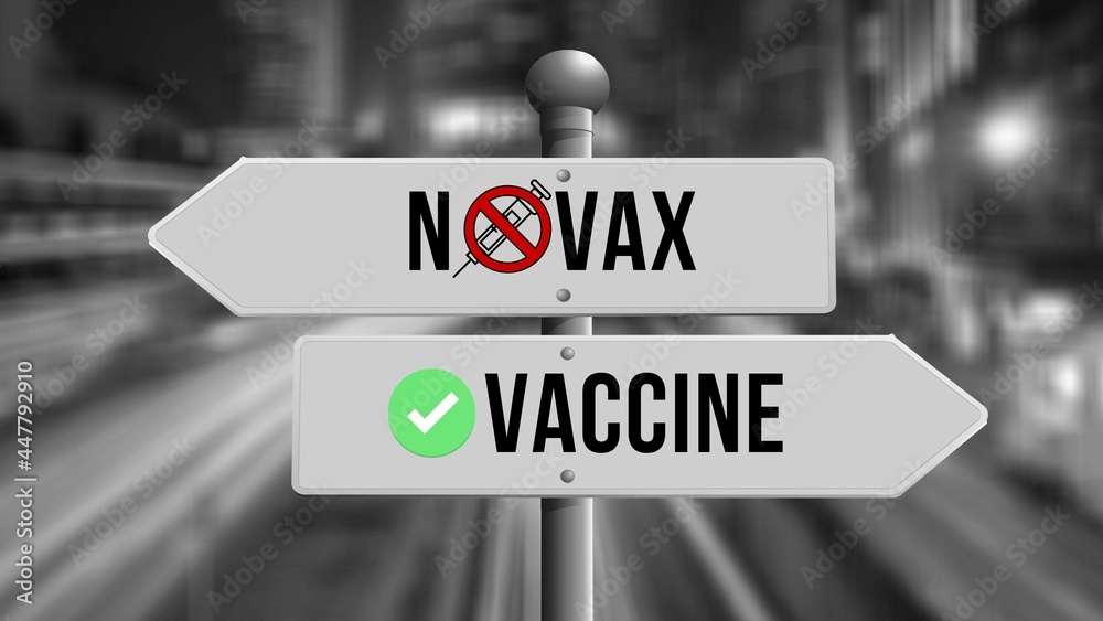 Rwanda, Kigali - 28-07-2021 NO VAX Covid 19 logo. Logo of people who do ...