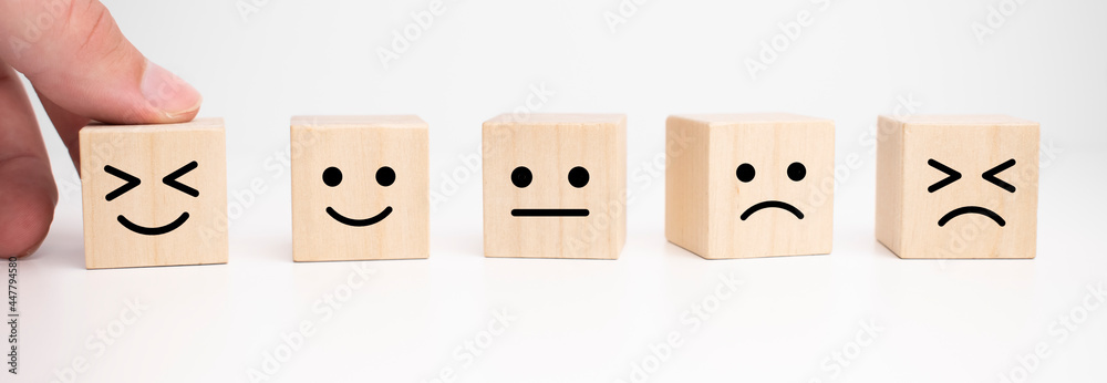 Customer service evaluation and satisfaction survey concepts. The ...