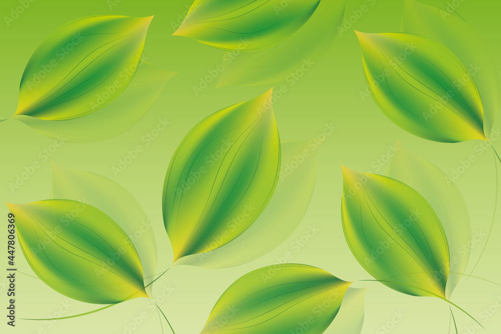 Luxury hand drawing random leaves pattern background Stock Vector ...