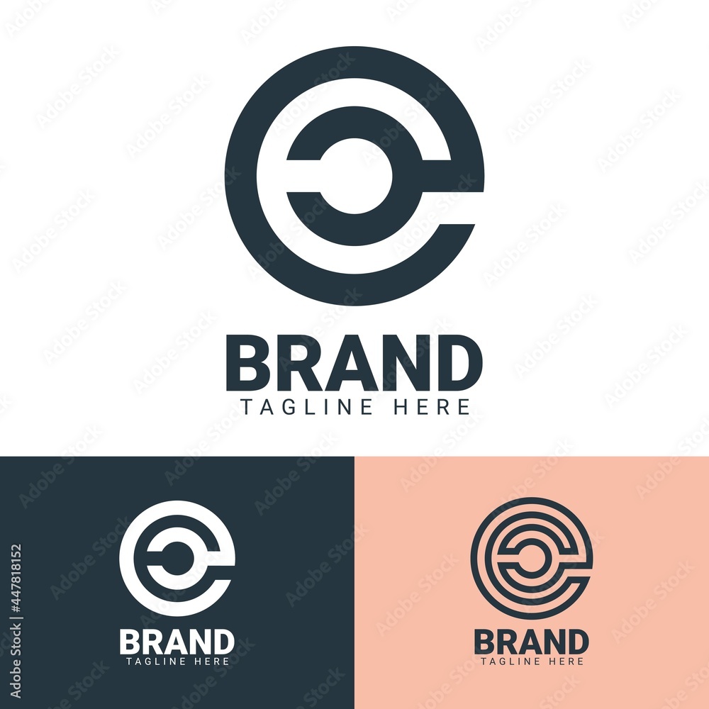letter e and c logo, very elegant and unique logo. Stock Vector | Adobe ...