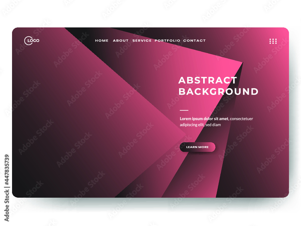 Abstract Colorful geometric Red Black background. Fluid shapes ...