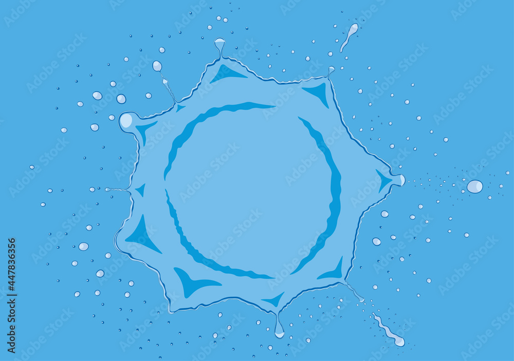Circle water splash vector illustration Stock Vector | Adobe Stock