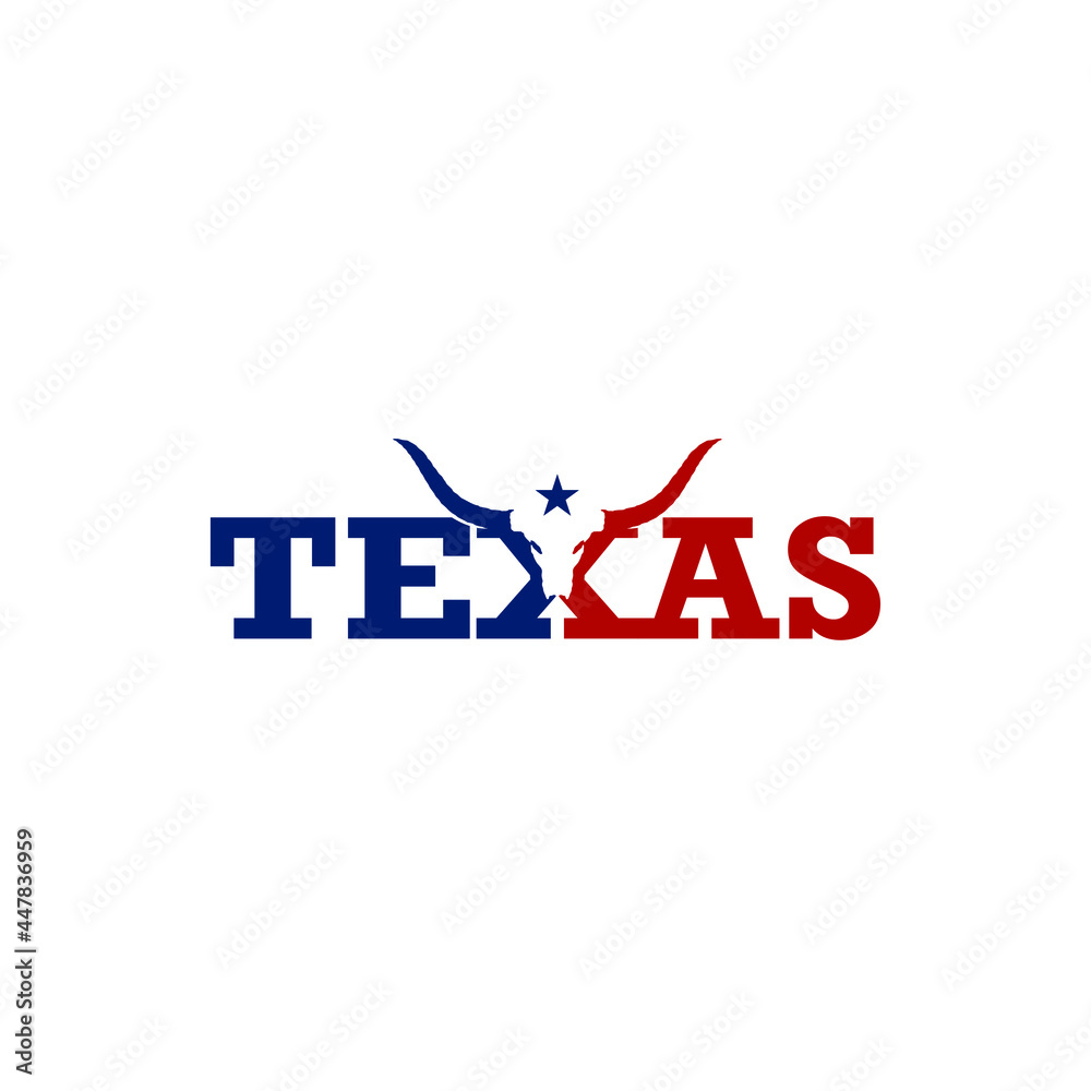 Long Horn Texas Logo Vector. Stock Vector | Adobe Stock