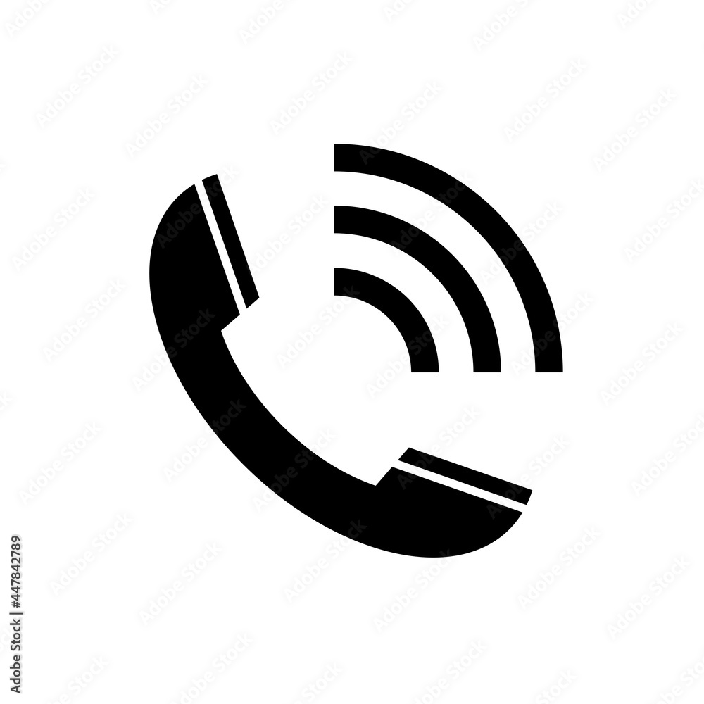 Phone incoming call icon, Telephone calling symbol for logo, web, app ...