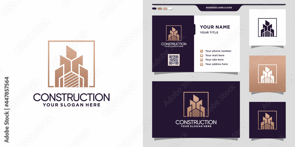 Construction logo design inspiration with modern concept and business ...