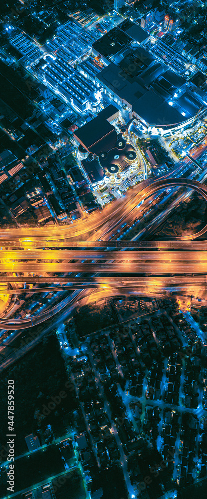 Foto de Road traffic transportation. Road and Roundabout, multilevel ...