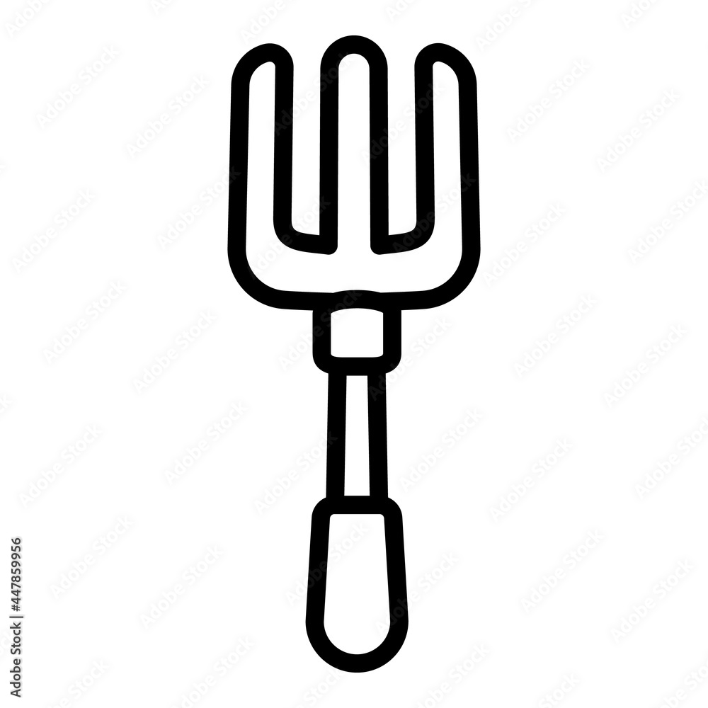 Hand plant rake icon. Outline hand plant rake vector icon for web ...