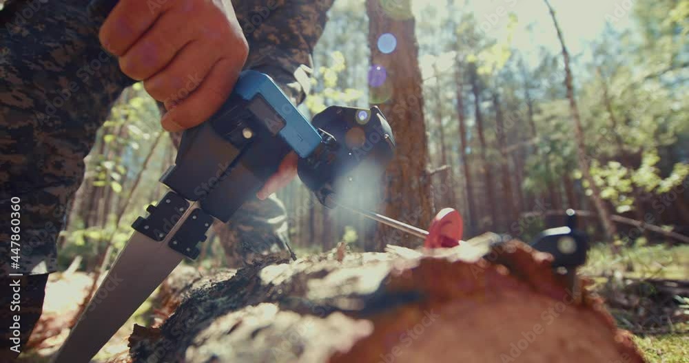 Measurement of log parameters in the timber industry. A special device ...