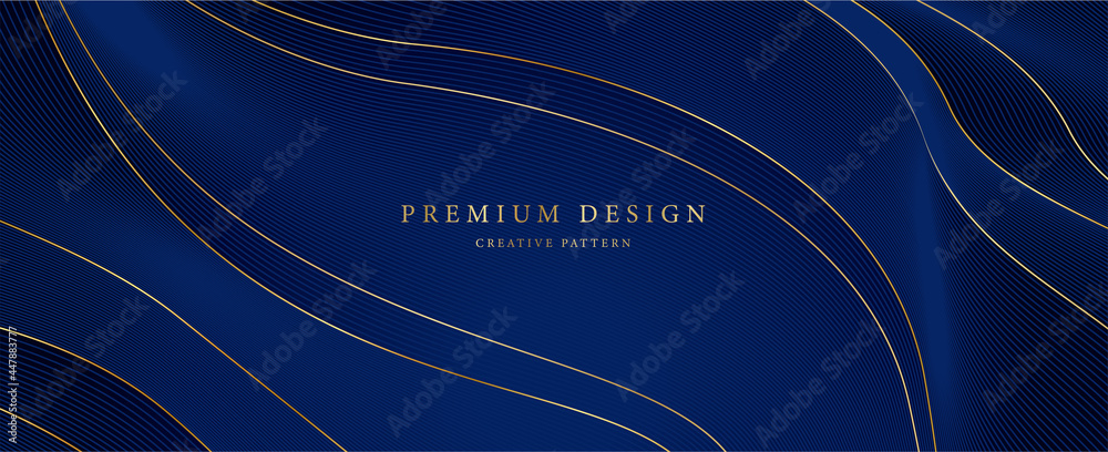 Premium background design with diagonal dark blue and gold line pattern ...