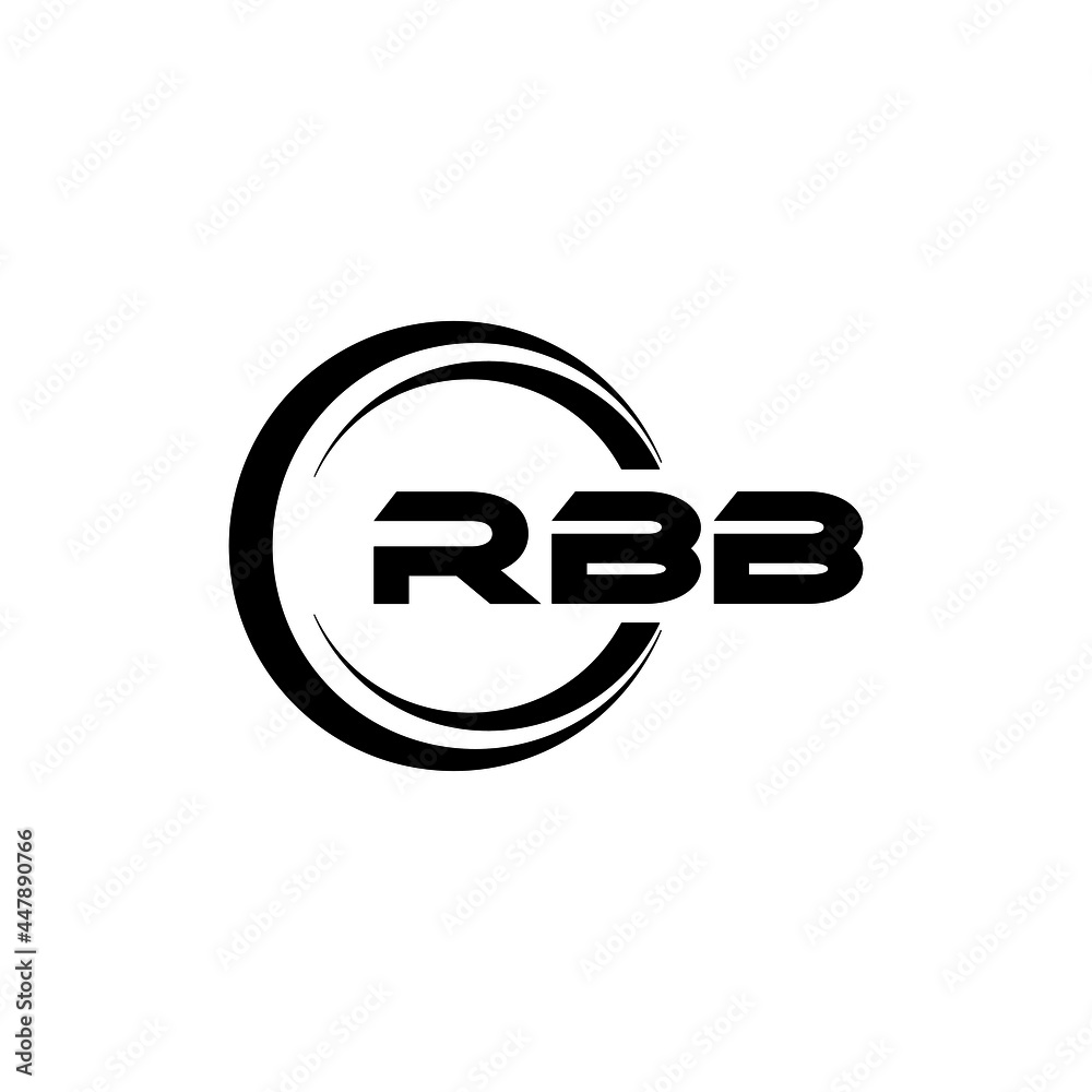 RBB letter logo design with white background in illustrator, vector logo modern alphabet font ...