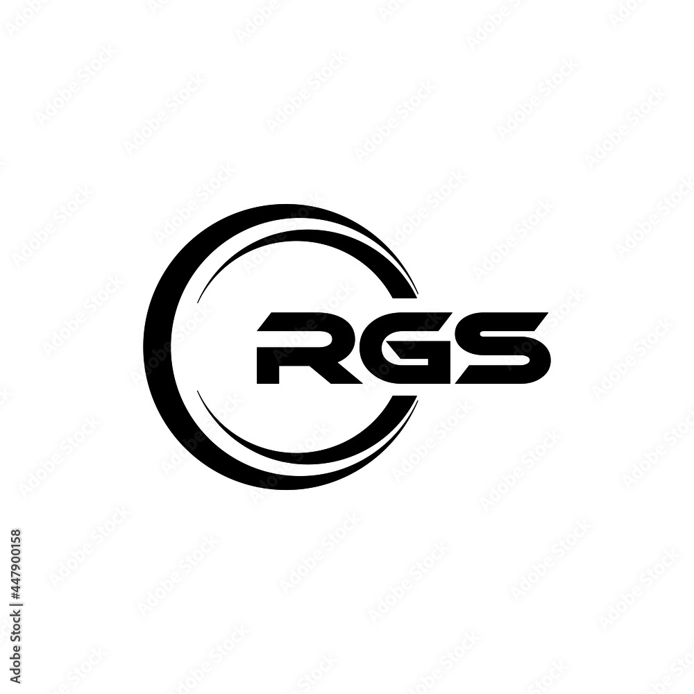 RGS letter logo design with white background in illustrator, vector ...