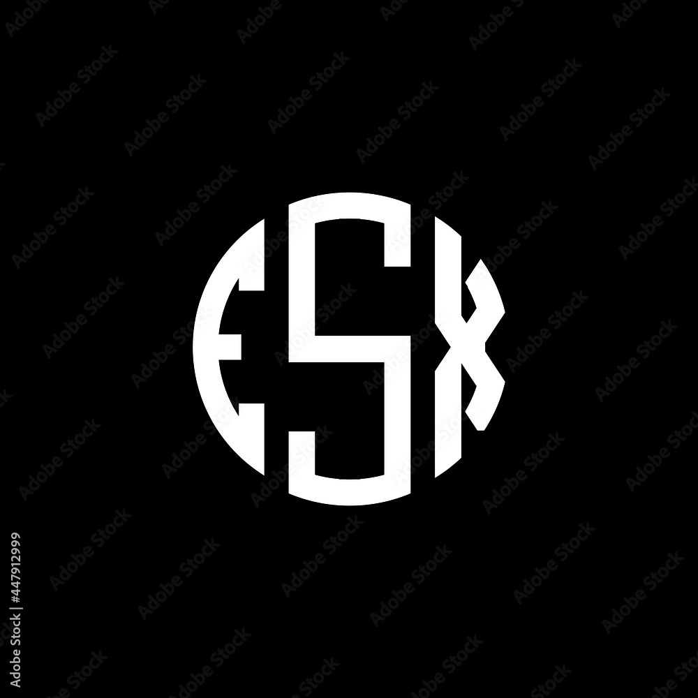 esx-letter-logo-design-esx-letter-in-circle-shape-esx-creative-three