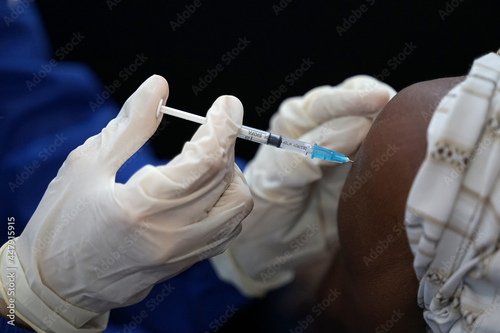 Asian male getting vaccinated with sinovac vaccine Against Coronavirus ...