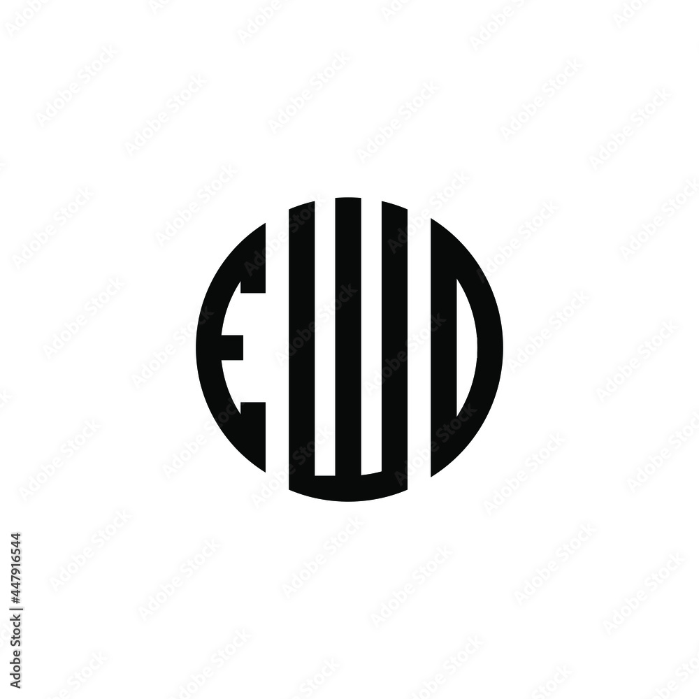 EWD letter logo design. EWD letter in circle shape. EWD Creative three ...