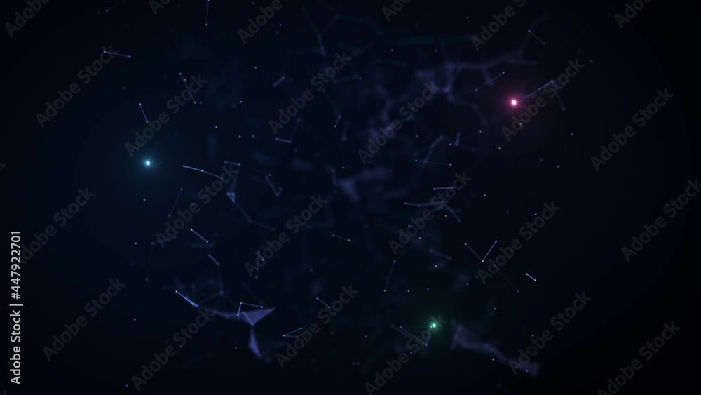 Vidéo Stock Abstract Plexus Geometrical Background Loop/ 4k animation of an abstract plexus ...