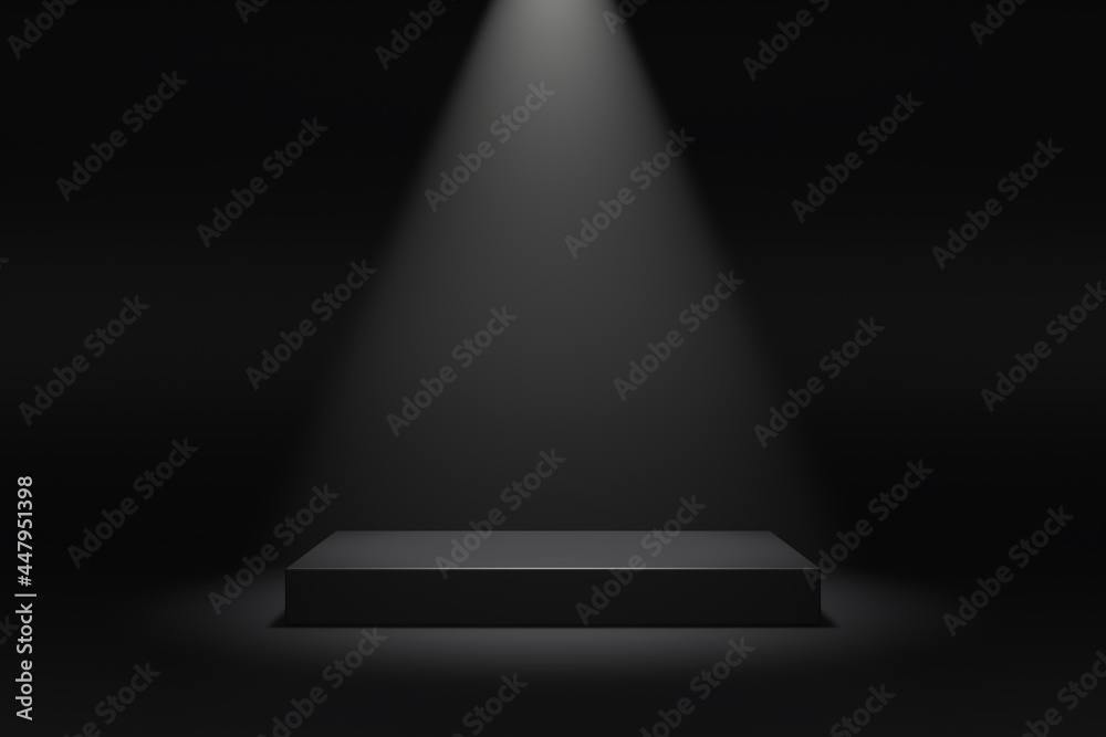 Simple blank luxury black gradient background with product display ...