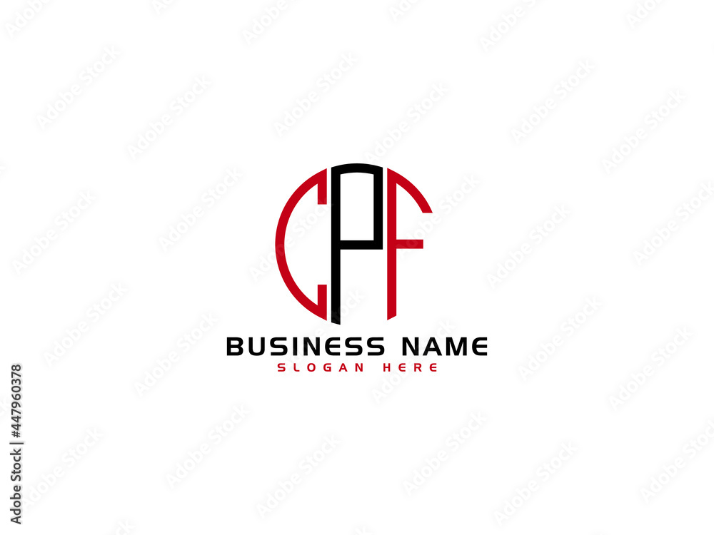 Letter CPF Logo Icon Vector Image Design For New Business Stock Vector ...