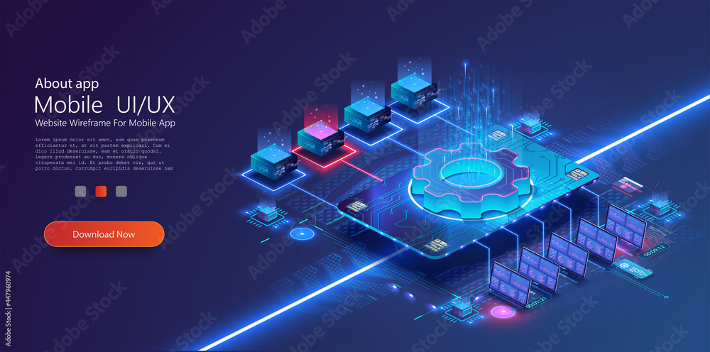 Digital Big data technology. Synchronizing personal information ...