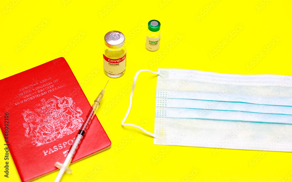 Passport and necessary aboard preconditions of hygiene face mask ...