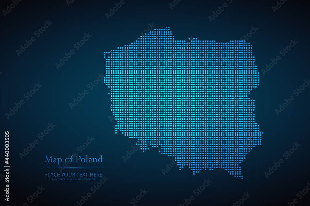 Dotted map of Poland. Vector EPS10. Stock Vector | Adobe Stock