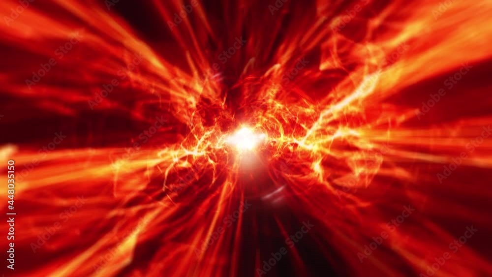 Abstract fire energy tunnel vortex energy flows effect seamless loop ...