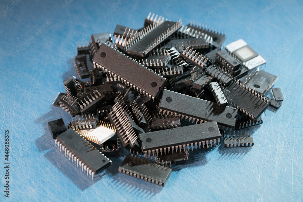 Samples of semiconductor microcircuits in the semiconductor electronics ...