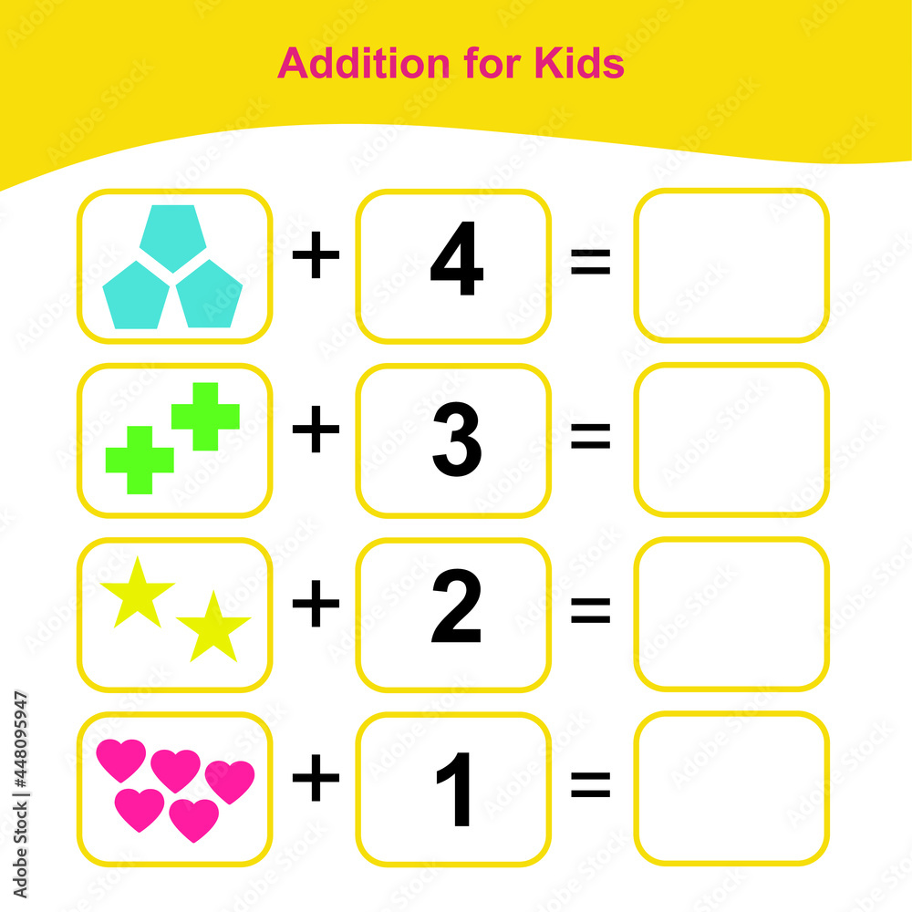 Counting Game for Preschool Children. Math Worksheet for Preschool ...