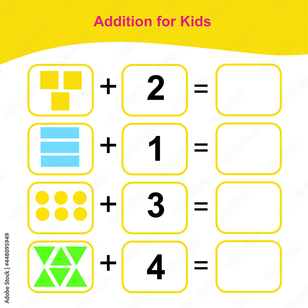 Counting Game for Preschool Children. Math Worksheet for Preschool ...