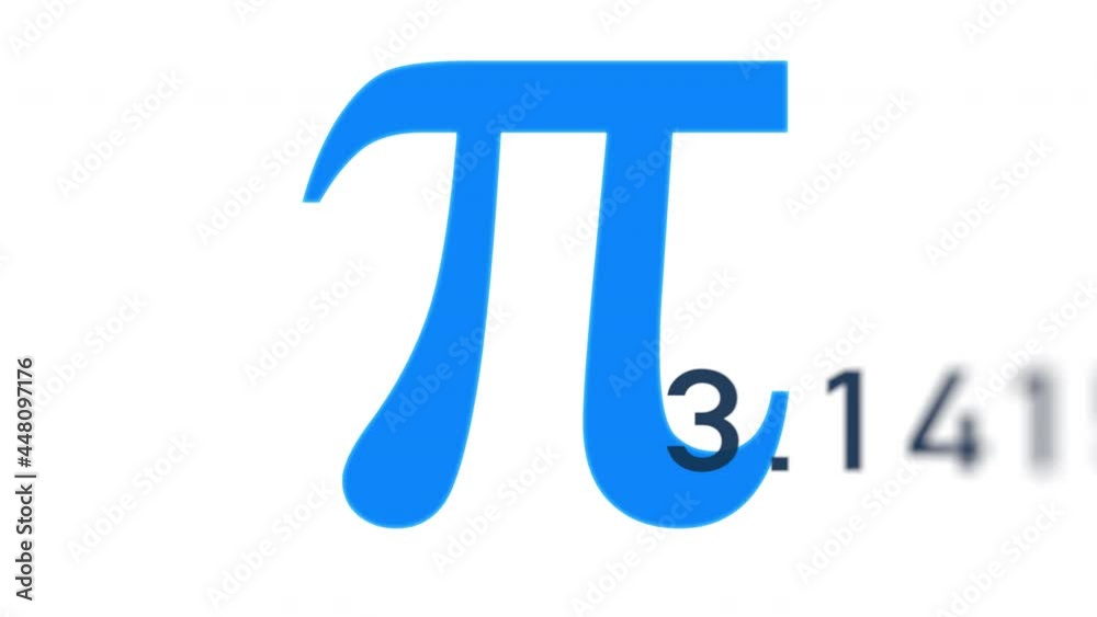 Digits of number Pi move through the frame next to Greek mathematical ...