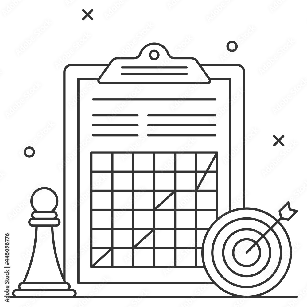 incremental line graph with aim Vector Icon Design, Business Strategy ... incremental line graph with aim Vector Icon Design, Business Strategy ...