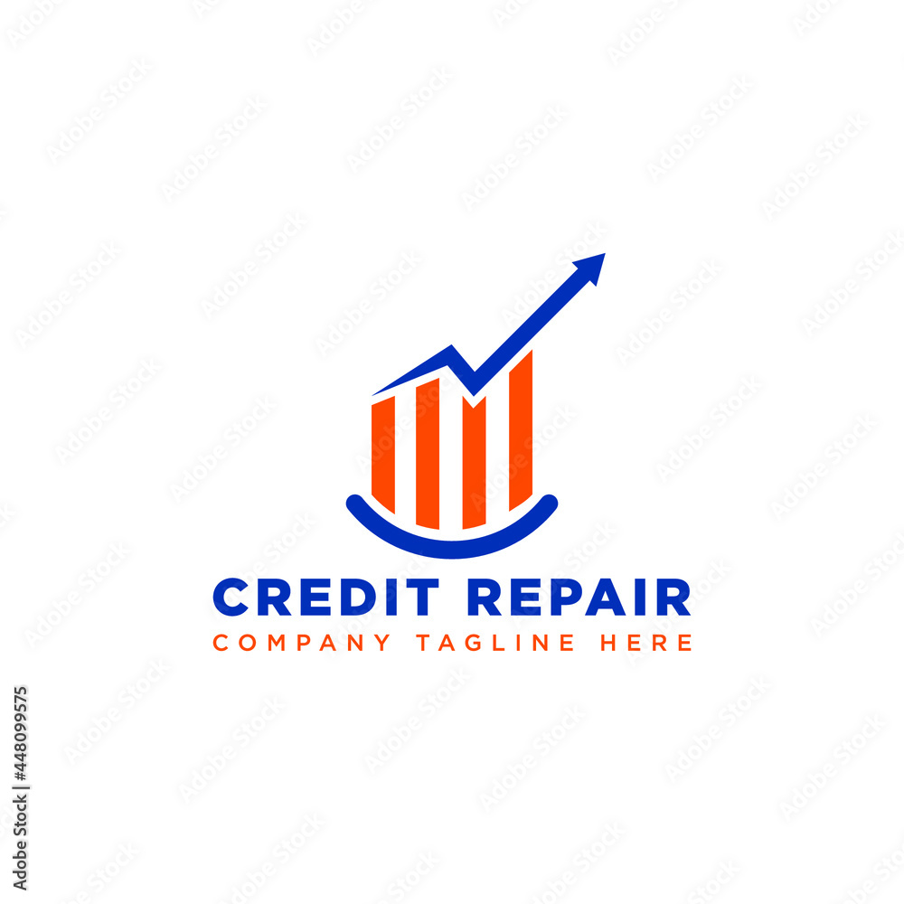 Credit repair logo vector. repair logo. circle with an arrow. Stock ...