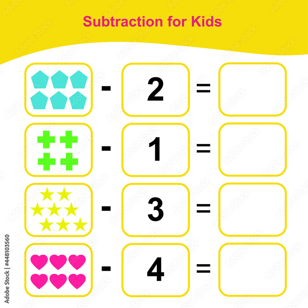 Counting Game for Preschool Children. Math Worksheet for Preschool ...