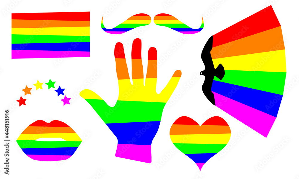 Vector collection of LGBTQ community symbols. Stock Vector | Adobe Stock