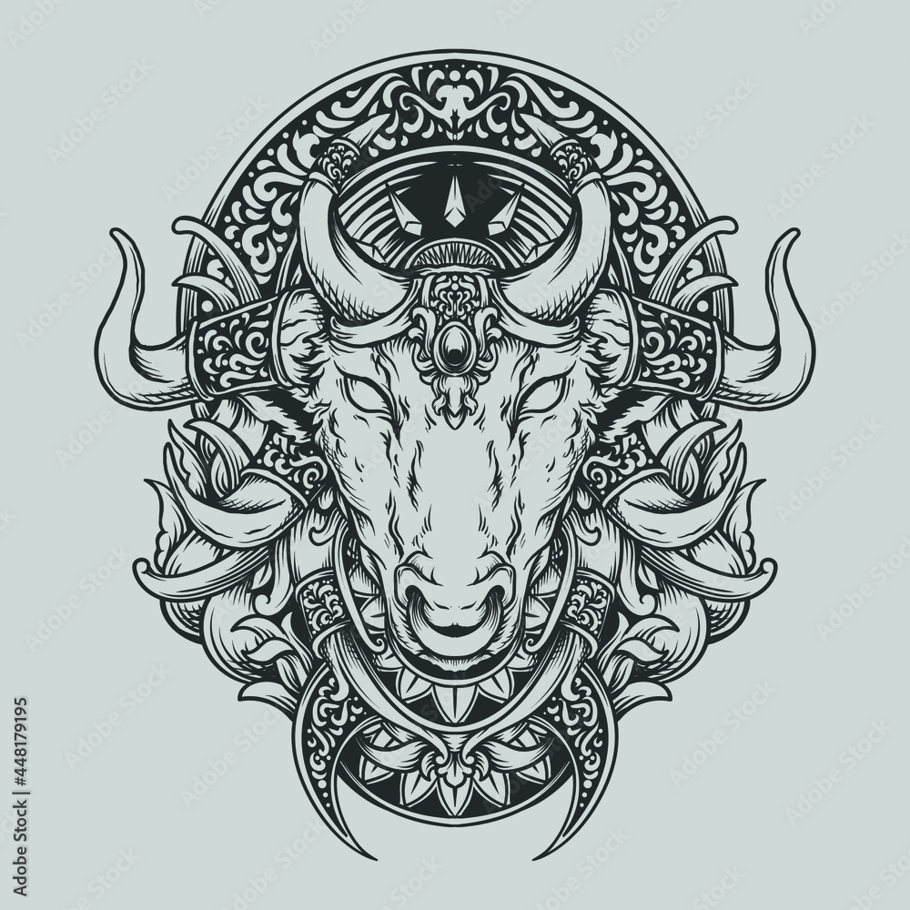 Taurus Bull Drawing