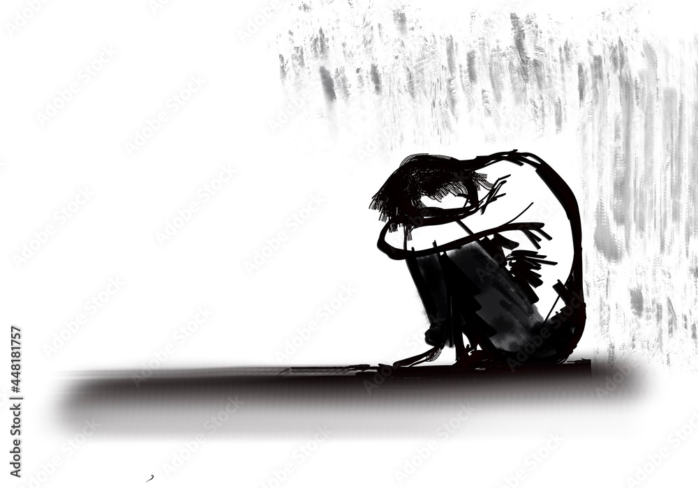 draw lines with black ink Conveys a feeling of hopelessness and ...