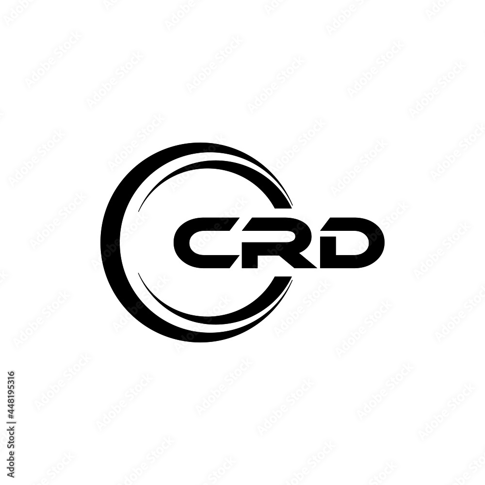 CRD letter logo design with white background in illustrator, vector ...