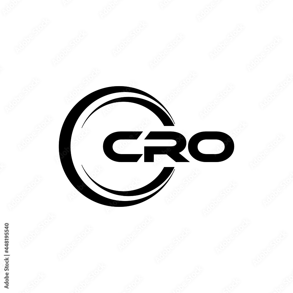 Vecteur Stock CRO letter logo design with white background in ...