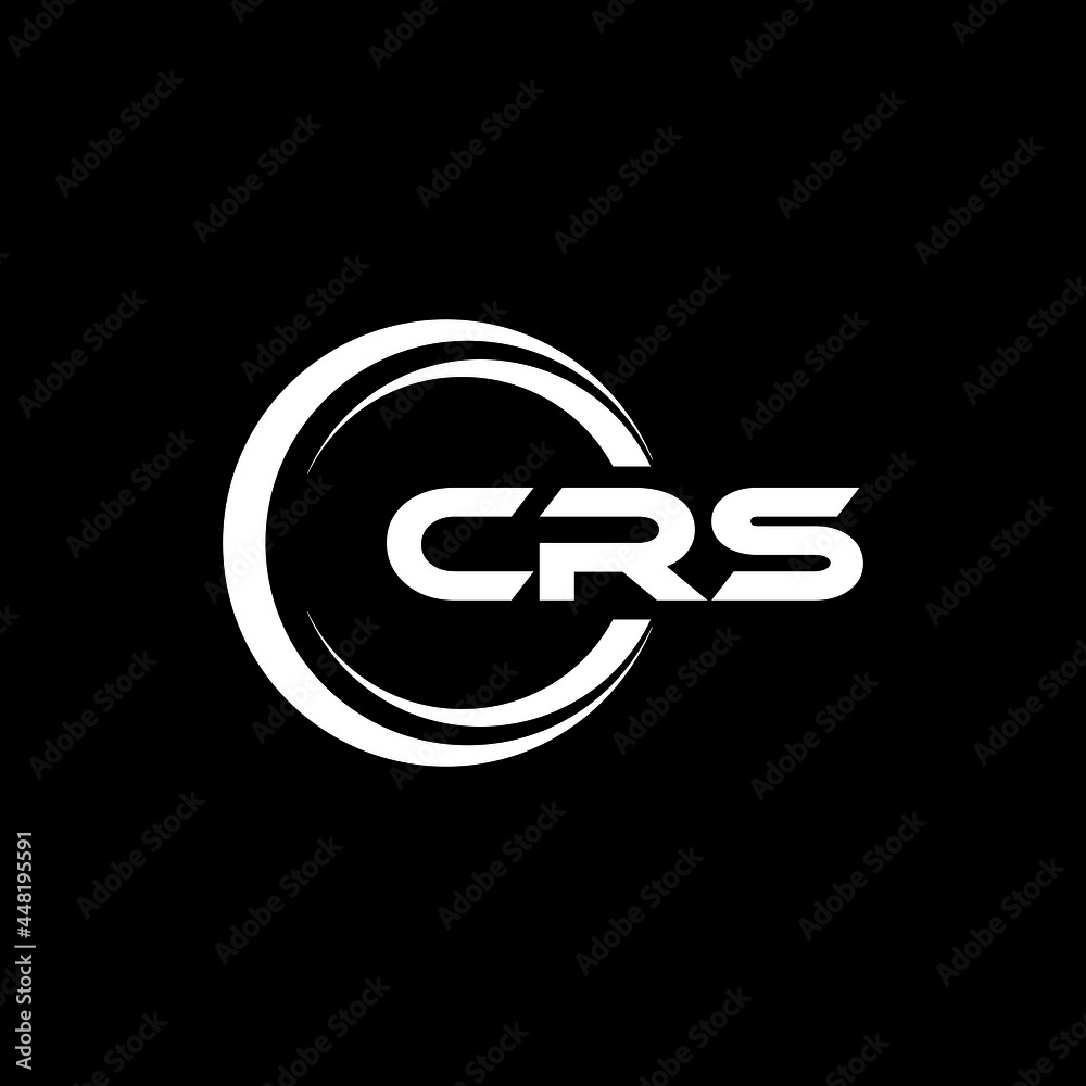 CRS letter logo design with black background in illustrator, vector ...