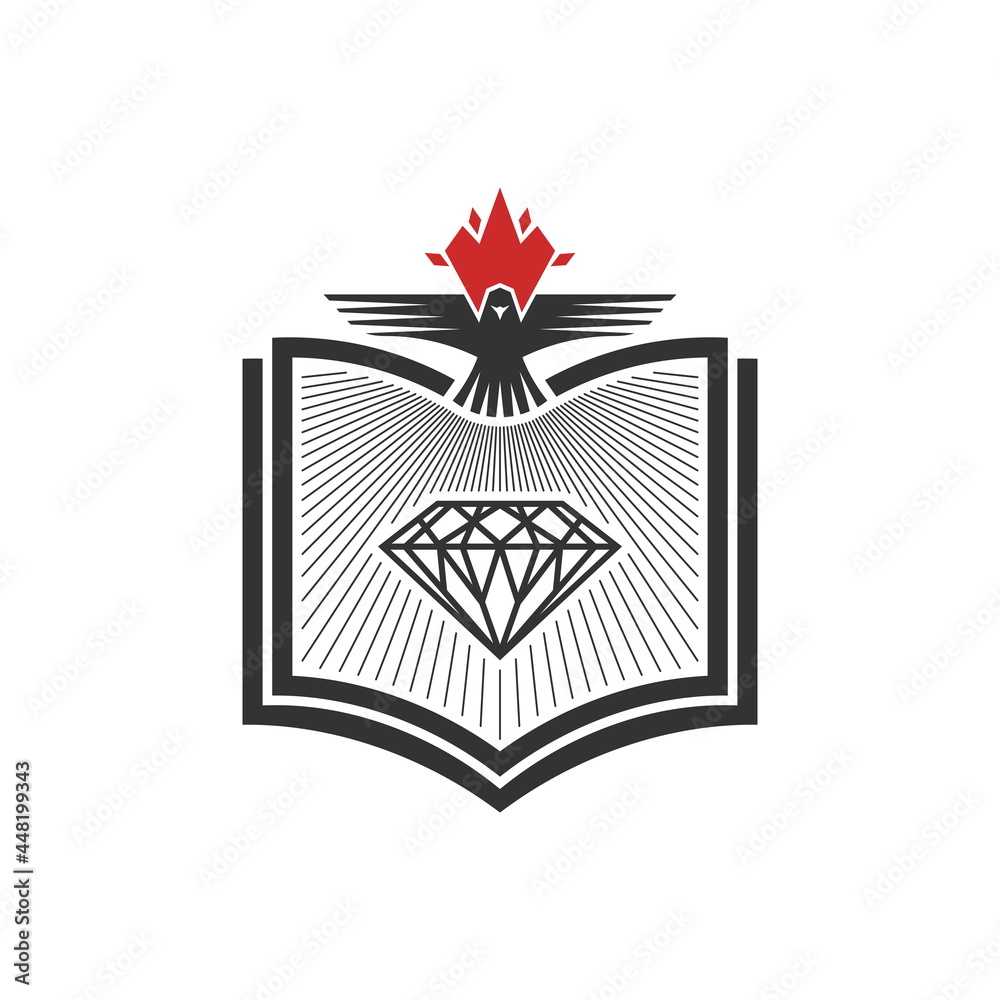Christian illustration. Church logo. The diamond of God's Word and the ...