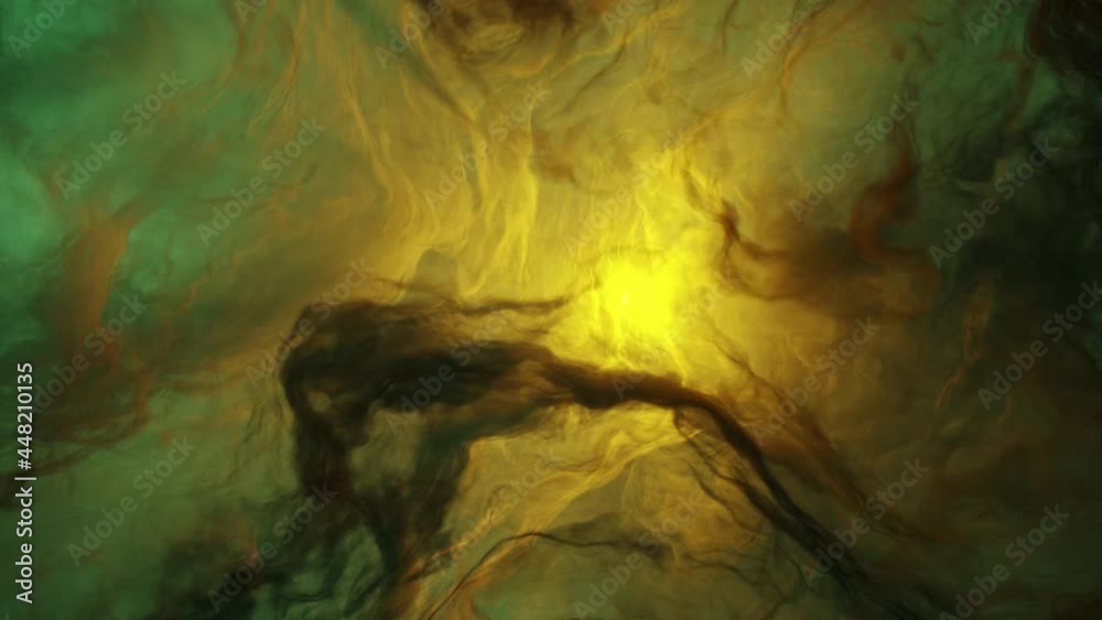 Vidéo Stock Toxic and acidic alien atmosphere on gaseous exoplanet ...