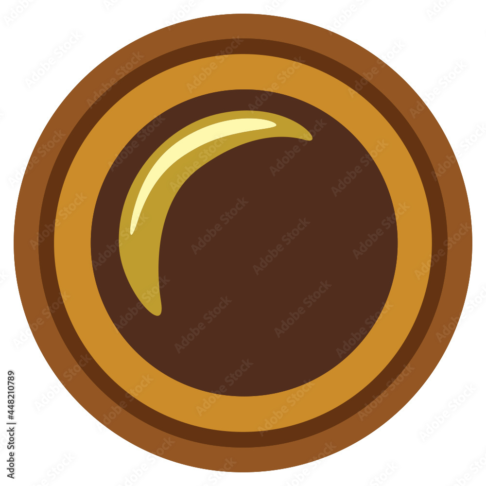 Circular bullseye style Chocolate candy with brown outer borders ...