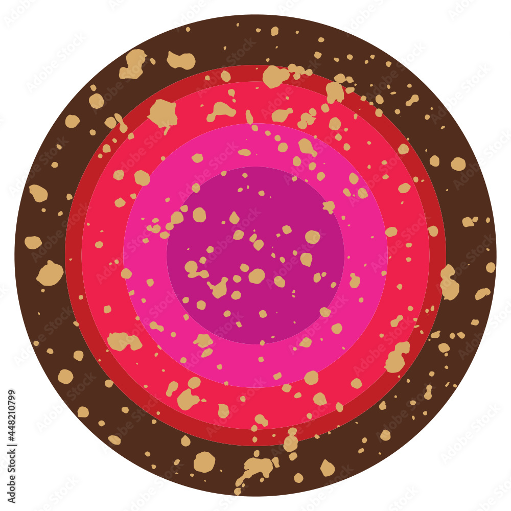 Circular bullseye Chocolate candy with concentric circles ranging from ...