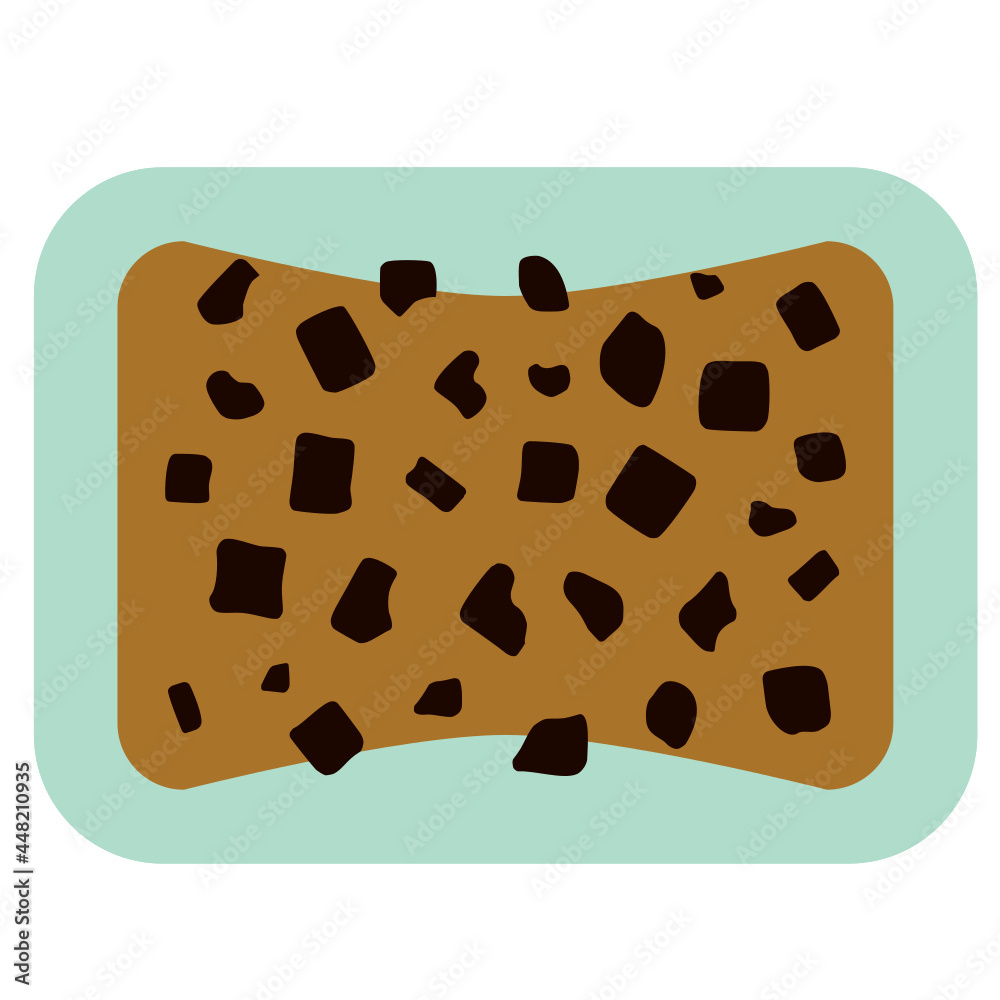 Round cornered rectangular mint green Chocolate candy with caramel ...