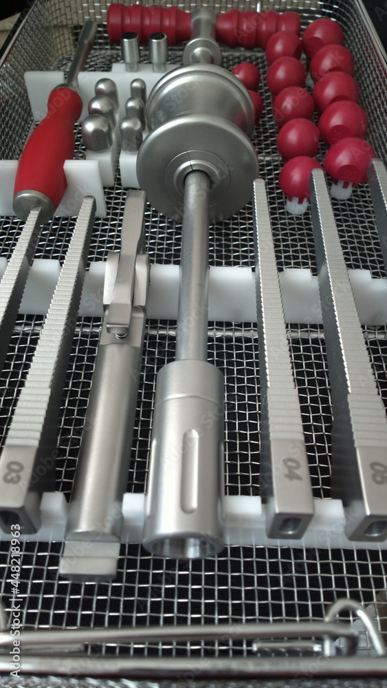 Surgical instruments , total hip endoprosthesis, orthopedic, operation ...