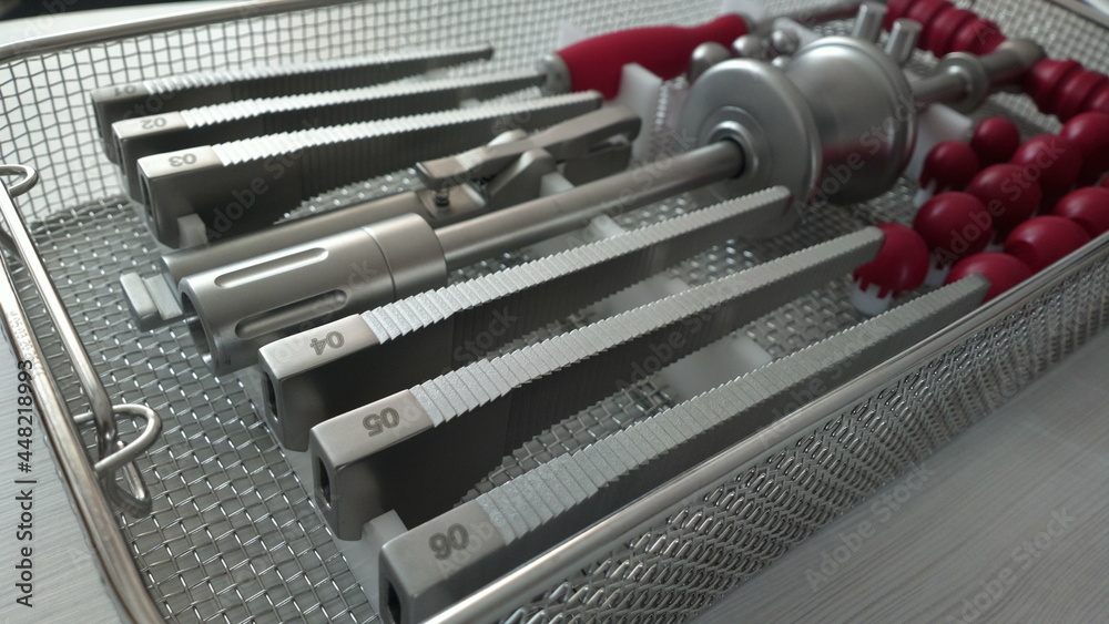 Surgical instruments , total hip endoprosthesis, orthopedic, operation ...
