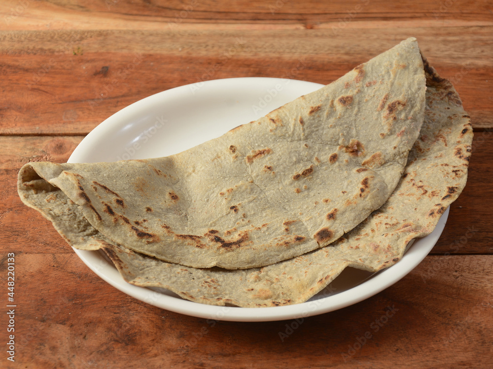Bajra Roti or Bajra bhakri is a traditional Indian flat bread made with ...