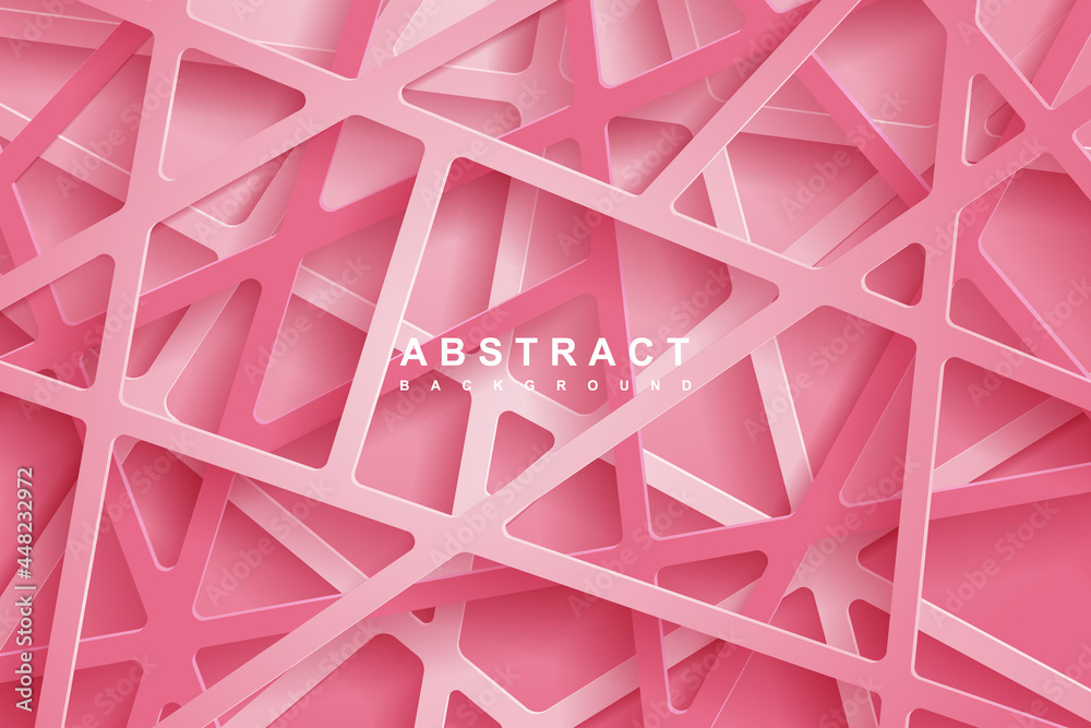 Abstract 3d background with pink papercut. abstract realistic papercut ...